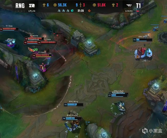 【英雄联盟】T1 2：0 RNG，RNG远古龙团战处理不当，被T1翻盘-3楼猫