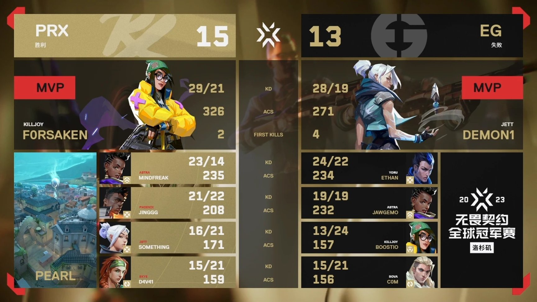 【无畏契约冠军赛】燃烧心魂，胜者为王！PRX 2：1 EG-3楼猫