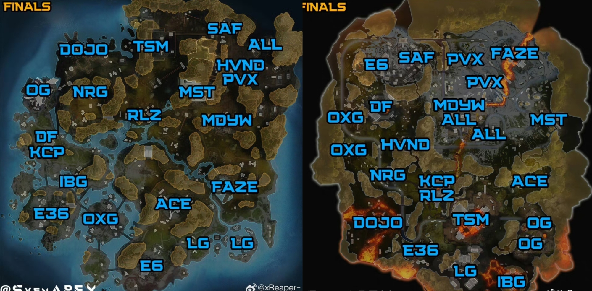 【Apex 英雄】播报CNApex两支队伍在决赛中每场成绩-3楼猫