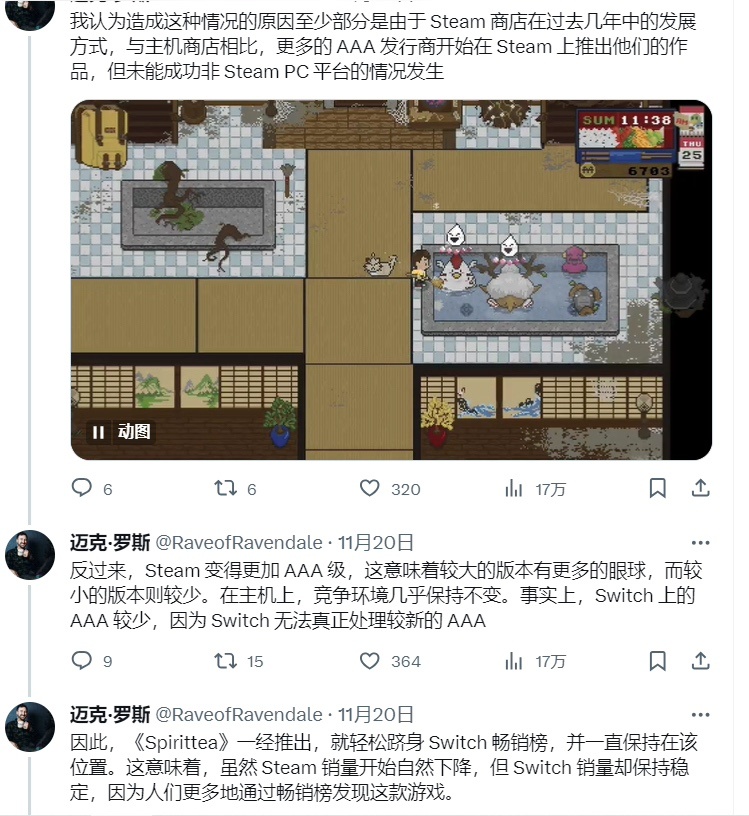 【PC游戏】独立游戏开发者批评Steam过多3A游戏影响曝光-3楼猫
