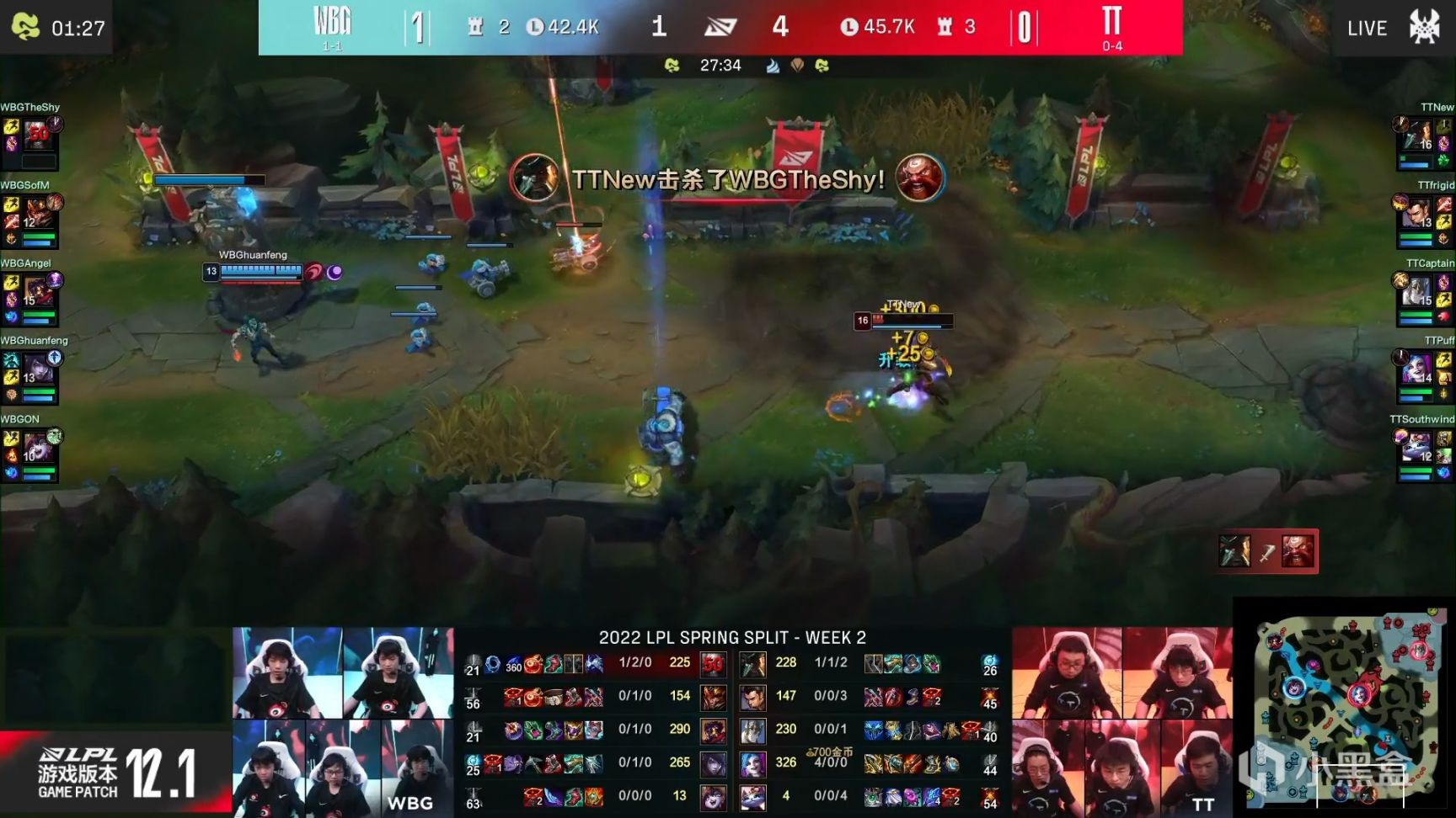 【英雄联盟】LPL春季赛：Puff金克斯超神，TT 1-1 WBG！-3楼猫