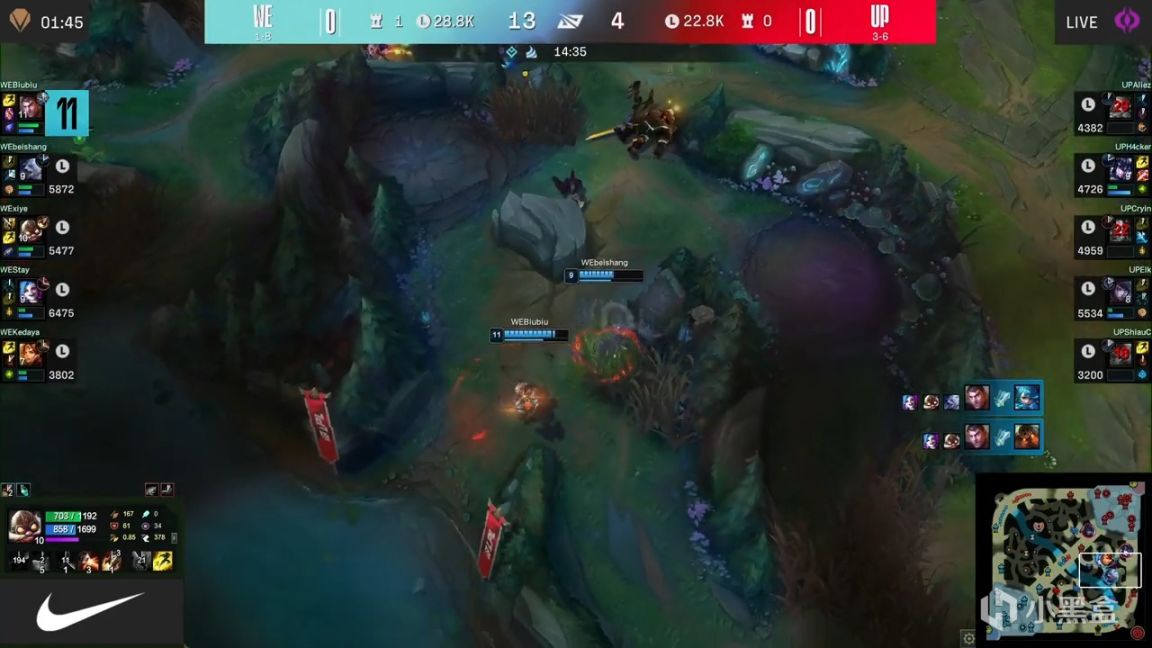 【英雄联盟】LPL春季赛：Xiye首发上场！WE 1-0 UP！-3楼猫