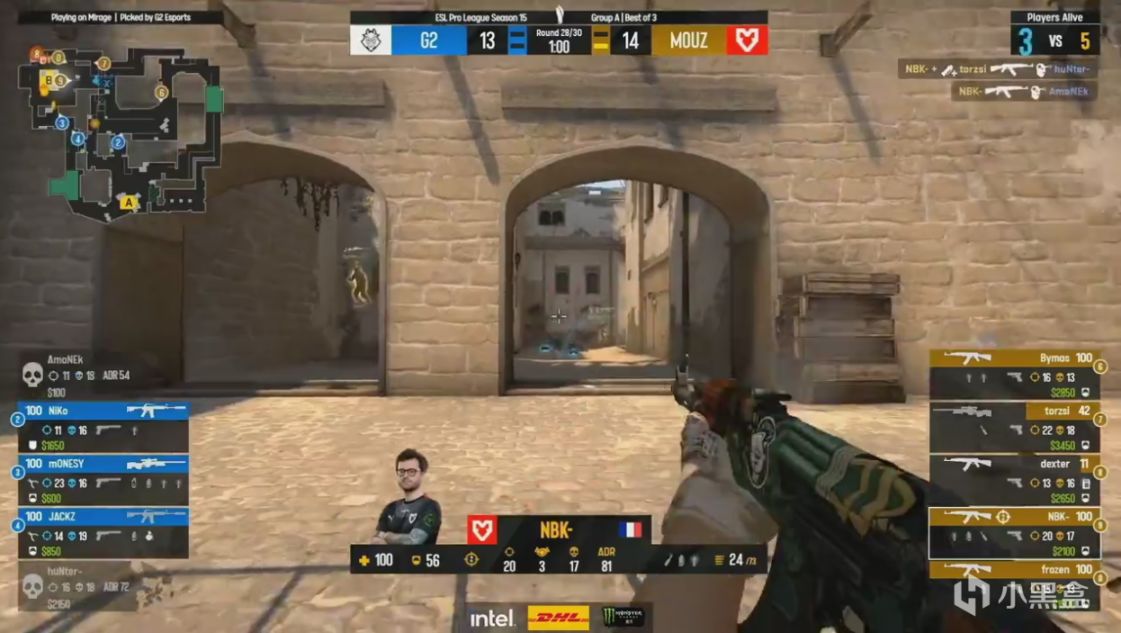 【CS:GO】EPL S15小组赛：新星狙神闪耀全场！MOUZ 2-0击败G2-3楼猫