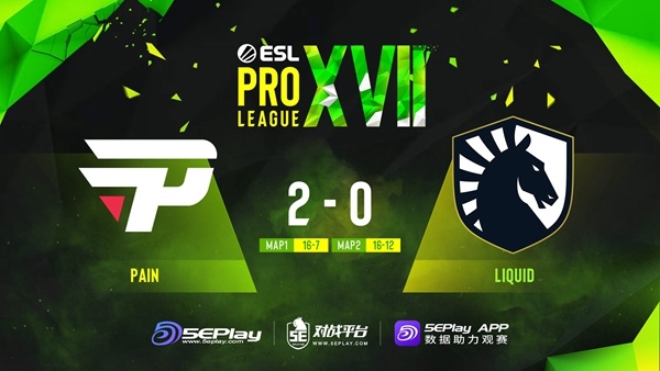 【CS:GO】EPL S17：遗迹霸主！paiN 2-0 大胜Liquid-3楼猫