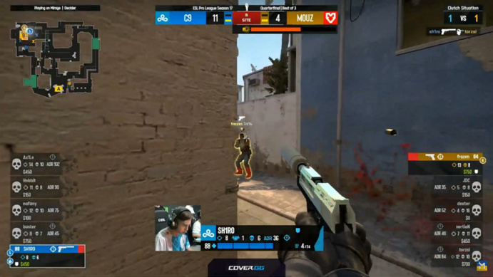 【CS:GO】EPL S17：我选阿乐做话事人！C9让一追二战胜MOUZ-3楼猫