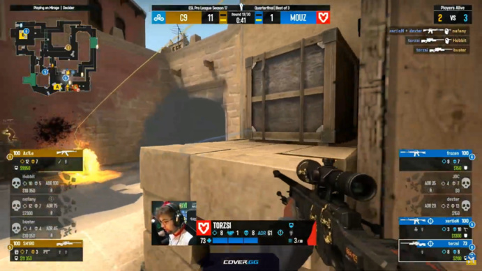 【CS:GO】EPL S17：我选阿乐做话事人！C9让一追二战胜MOUZ-3楼猫