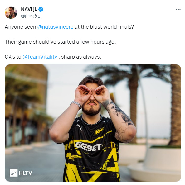 【CS2】jL赛后动态：有人在BLAST全球总决赛上看到NAVI了吗？-3楼猫